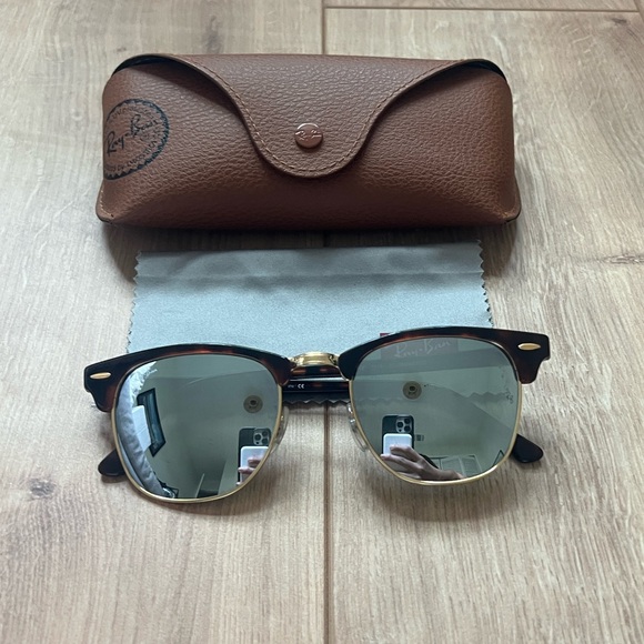 Ray-Ban | Accessories | Rayban Rb36 Clubmaster Mirrored Sunglasses ...